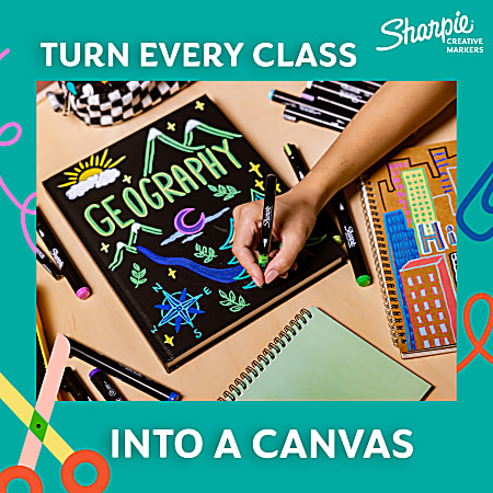 Sharpie Creative Markers Warm Tones Water Based Acrylic Markers Brush ...