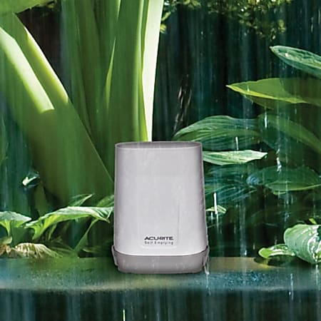 AcuRite Rain Gauge with IndoorOutdoor Temperature Digital LCD Weather ...