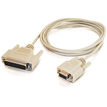 C2G 6ft DB25 Male to DB9 Female Null Modem Cable DB 25 Male DB 9 Female ...