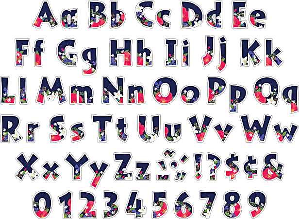 Barker Creek Letter Pop Outs 4 Petals Set Of 765 Pop Outs - Office Depot