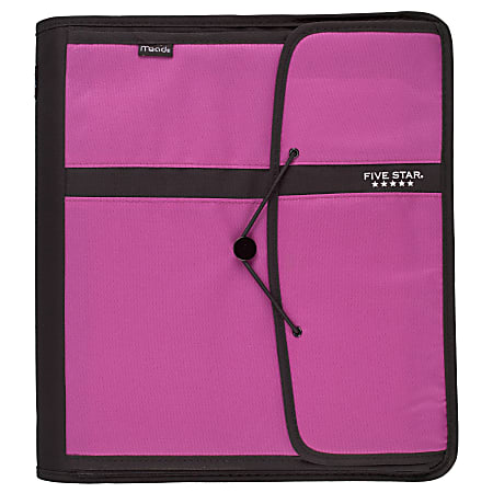 Five Star Zippered 3 Ring Binder Filer 2 Round Rings Assorted Colors ...