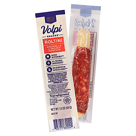 Volpi Roltini Singles Uncured Pepperoni And Mozzarella 1.5 Oz 12 ...