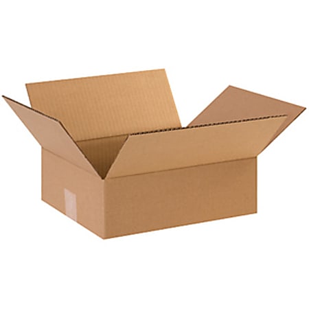 Partners Brand Flat Corrugated Boxes 12 x 10 x 4 Kraft Pack Of 25 ...