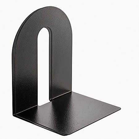 OIC Steel Construction Heavy Duty Bookends Non Skid 10 H Black Set Of 2 ...
