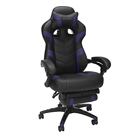 Respawn 110 Pro Ergonomic Bonded Leather Computer Gaming Chair BlackPurple Office Depot