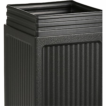 Safco Canmeleon Recessed Panel Ash Urn Side Opening 15 Gallons Black ...