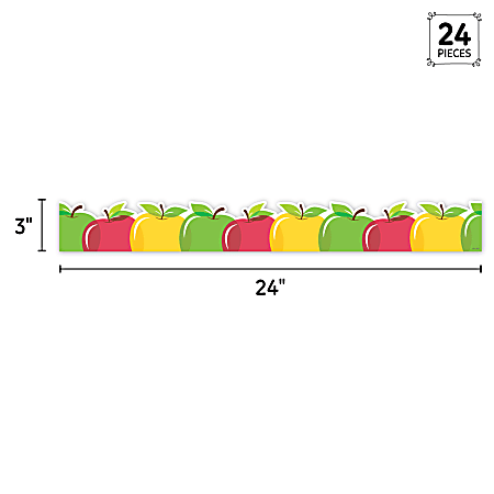 Creative Teaching Press EZ Border 3 x 24 Strips Apple Time Apples 48 ...