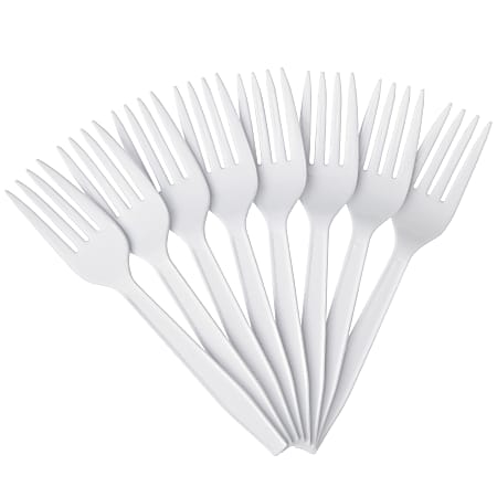 Highmark Plastic Utensils Medium Size Forks White Box Of 1000 Forks ...