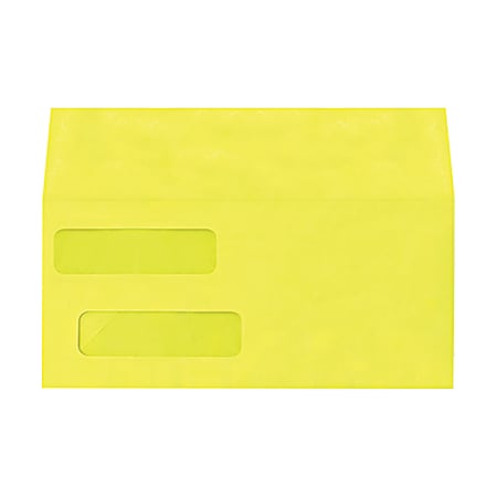 LUX 10 Invoice Envelopes Double Window Gummed Seal Citrus Pack Of 500 ...