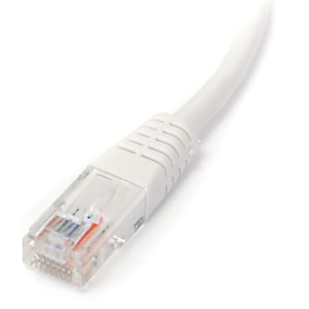StarTech.com 10 ft White Molded Cat5e UTP Patch Cable 10ft Cat5e Patch ...