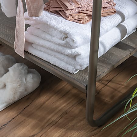 Linon Blaisdell Tall Clothing Rack 60 H x 27 14 W x 15 34 D Pewter ...