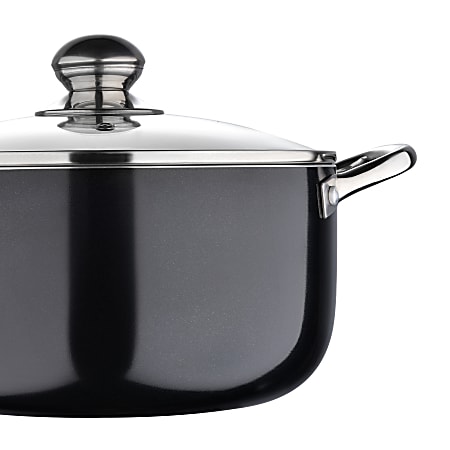 Bergner 10 Piece Aluminum Non Stick Cookware Set Black - Office Depot