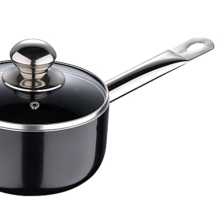 Bergner 10 Piece Aluminum Non Stick Cookware Set Black - Office Depot