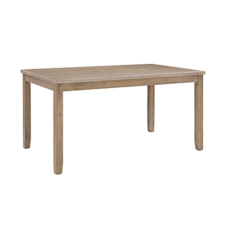 Linon Dixie Dining Table 30 H x 60 W x 36 D Gray Wash - Office Depot