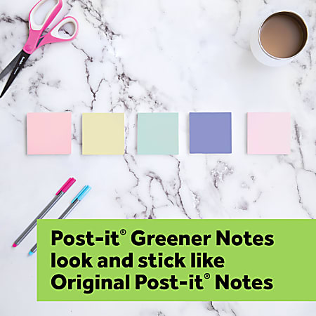 Post it Greener Notes 4 in x 6 in 5 Pads 100 SheetsPad Lined Clean ...