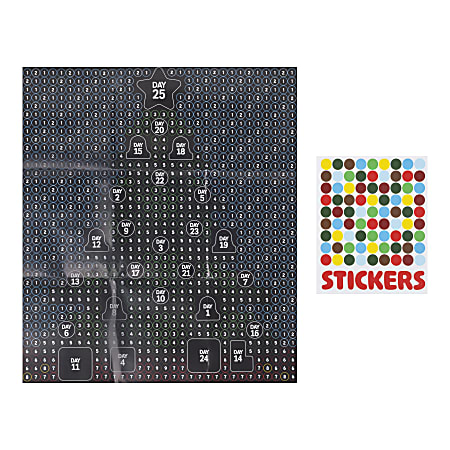 Little Yellow Bicycle Holiday Countdown Sticker Art Poster Kit - Office ...