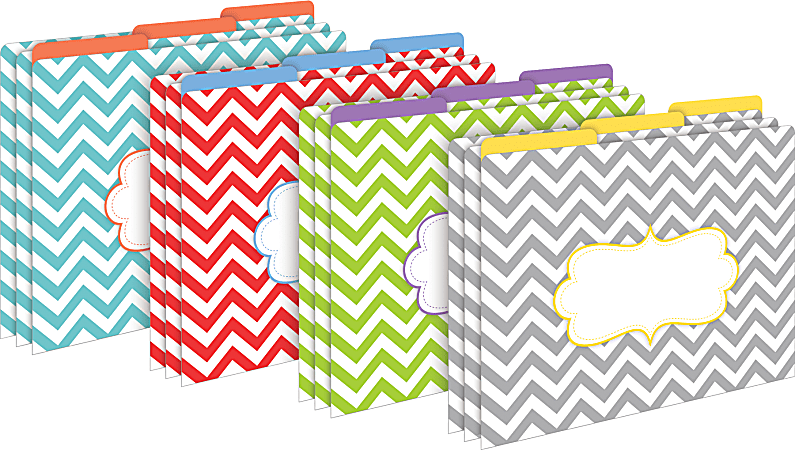 Barker Creek Get Organized File Folder Set 13 Cut Tab Letter Size ...