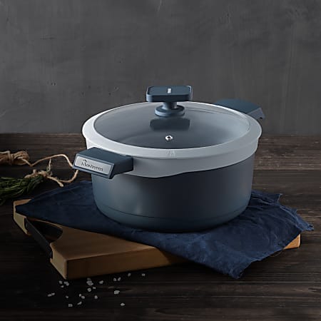 Masterpro Gastro Ceramic Aluminum 4.8 Quart Non Stick Dutch Oven Gray ...