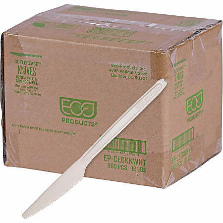 Eco Products Cutlerease Knives 6 White Carton Of 960 Spoons - Office Depot