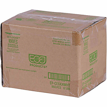 Eco Products Cutlerease Knives 6 White Carton Of 960 Spoons - Office Depot