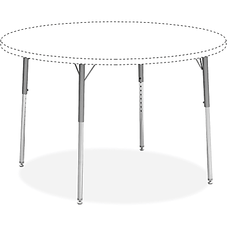 Lorell Classroom Adjustable Activity Table Legs Standard Height ...