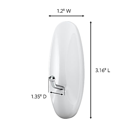 Command Medium Wire Hooks Damage Free White Pack of 2 Hooks 2 Pairs of ...