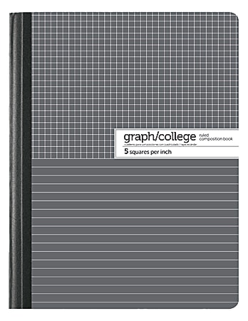 Office Depot Brand Composition Book 7 12 x 9 34 CollegeGraph Ruled ...