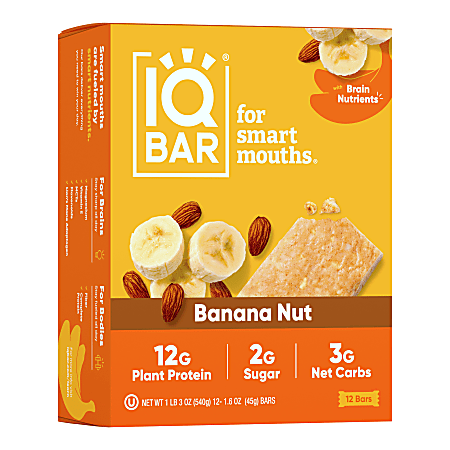 IQ BAR Banana Nut Bars 24 1.6 oz - Office Depot