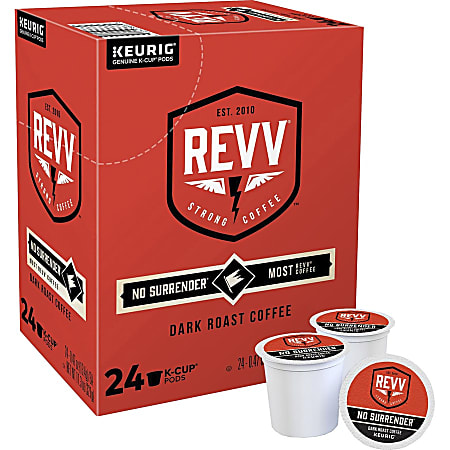 REVV Coffee Single Serve Coffee K Cup Pods No Surrender Carton Of 24 ...
