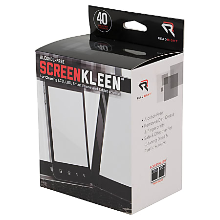 Advantus Screen Kleen Cleaning Wipes Pack Of 40 - Office Depot