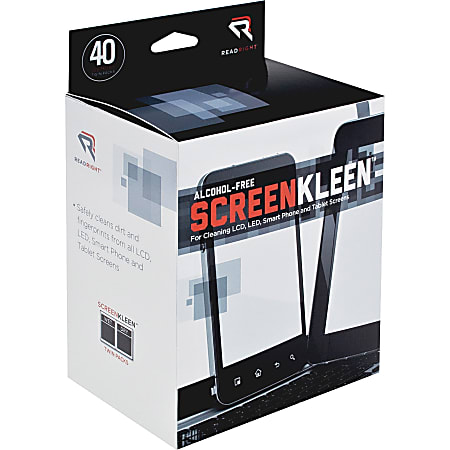 Advantus Screen Kleen Cleaning Wipes Pack Of 40 - Office Depot