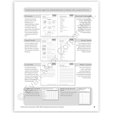 Evan Moor Educational Publishers Reading Comprehension Nonfiction Grade ...