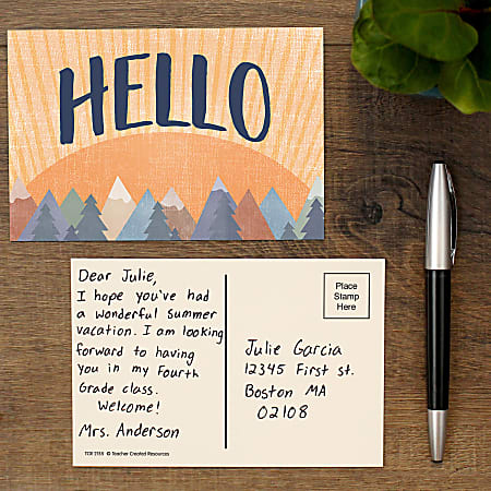 Teacher Created Resources Moving Mountains Hello Postcards 30 Per Pack ...
