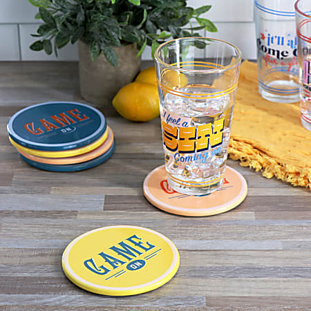 Wanda June Home by Miranda Lambert Game On 6 Piece Stoneware Coaster ...