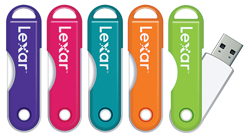 Lexar JumpDrive TwistTurn USB 2.0 Flash Drive 64GB Assorted Colors ...
