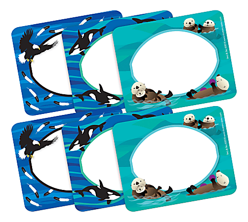 Barker Creek Self Adhesive Name Tag Labels 2 34 x 3 12 Sea Sky 45 ...