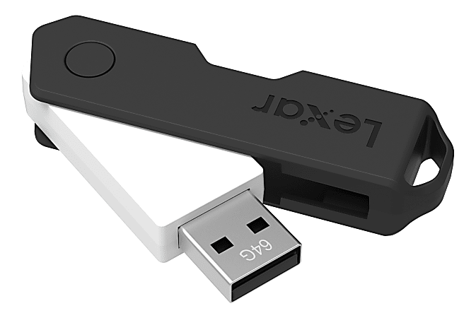 Lexar JumpDrive TwistTurn2 USB 2.0 Flash Drive 64GB Black LJDTT2 ...