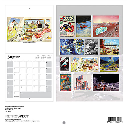 Retrospect Vintage Future Monthly Wall Calendar 19 X 24 January To ...