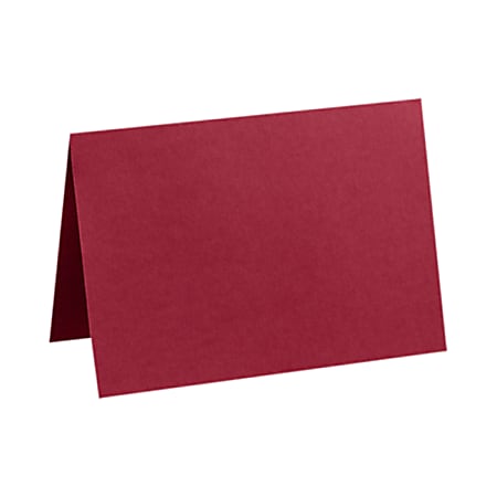 LUX Folded Cards A2 4 14 x 5 12 Garnet Red Pack Of 50 - Office Depot