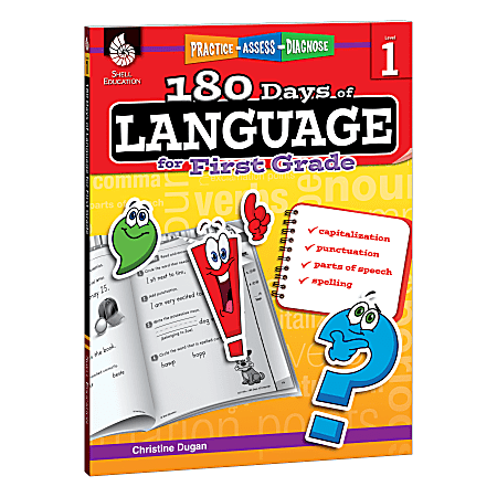 Shell Education 180 Days Of Language Workbook Grade 1 - Office Depot