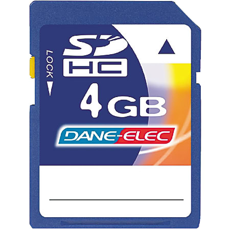 Dane Elec 4GB Secure Digital High Capacity SDHC Card - Office Depot