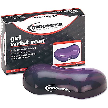 Innovera Mouse Pad Purple Rubber Gel Rubber Stain Resistant Water ...