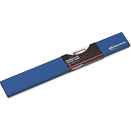 Innovera Wrist Rest Solid Color Blue Synthetic Rubber Natural Rubber ...