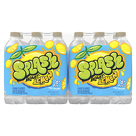 Splash Refresher Lemon Flavor Water Beverage 16.9 FL OZ Plastic Bottle ...