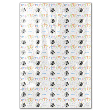 Custom Full Color Gloss Finish Wrapping Paper Standard Roll 7 x 29 14 ...