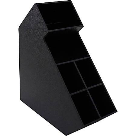 Vertiflex 6 Compartment Vertical Organizer 6 Compartments Black Plastic ...
