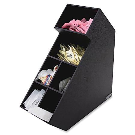 Vertiflex 6 Compartment Vertical Organizer 6 Compartments Black Plastic ...