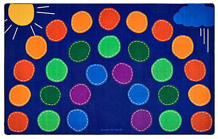 Carpets for Kids Premium Collection Rainbow Classroom Seating Rug 84 x ...