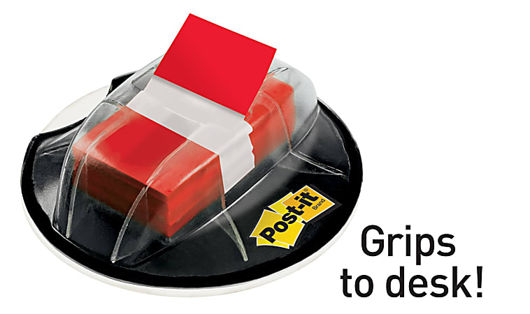 Post it Flags in Desk Grip Dispenser 1 x 1 1116 Red 200 Flags - Office ...