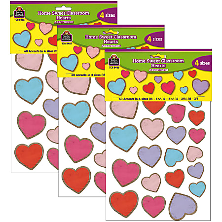 Teacher Created Resources Accents Home Sweet Classroom Hearts 60 Pieces ...
